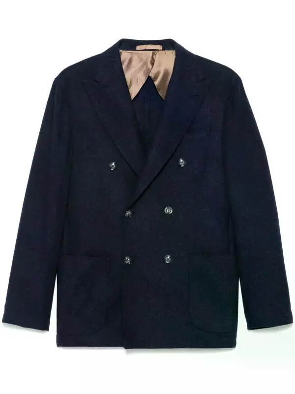 BARBA NAPOLI Mélange-effect Blazer