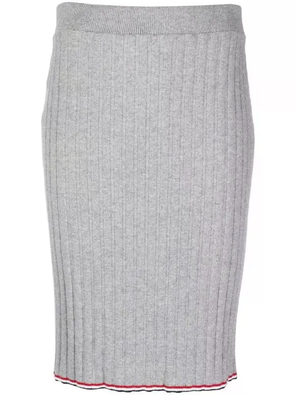 Thom Browne Ribbed-knit Cashmere Pencil Skirt
