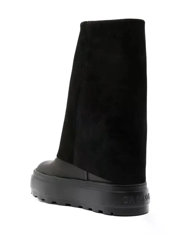 Casadei Folded-top Mid-calf Boots - Black