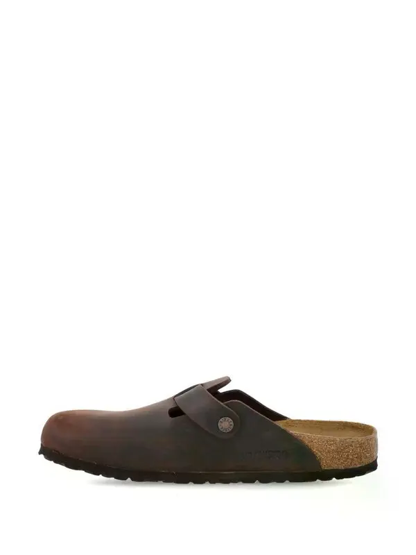 BIRKENSTOCK Buckle-fastening Leather Clogs - Brown