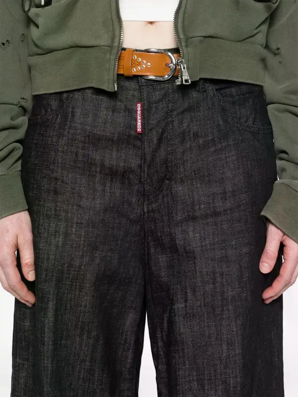Dsquared2 Traveller Mid-rise Wide-leg Jeans