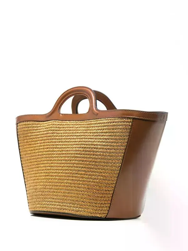 Marni Small Tropicalia Logo-embroidered Bag - Neutrals