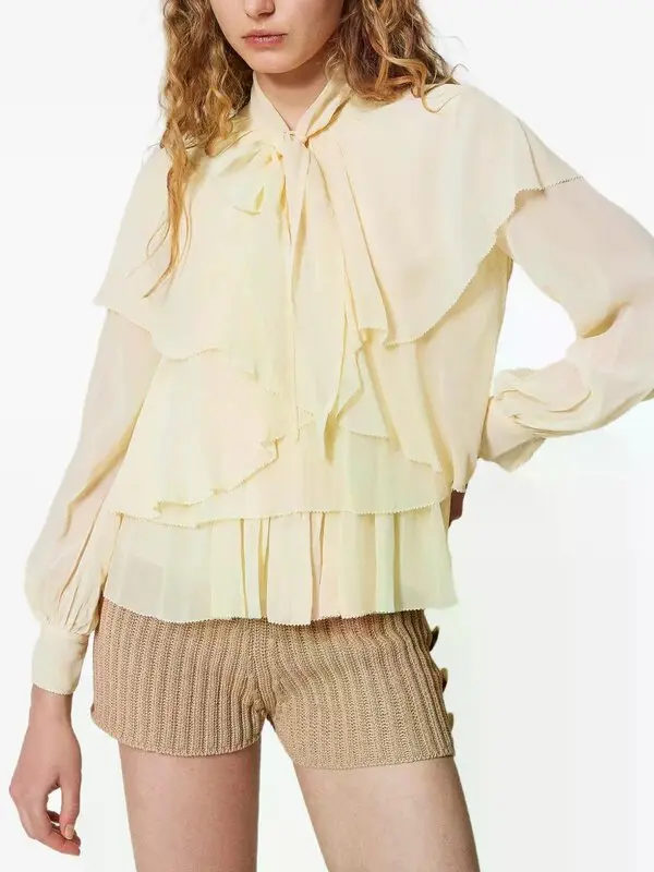 TWINSET Flounce-design Blouse - Neutrals