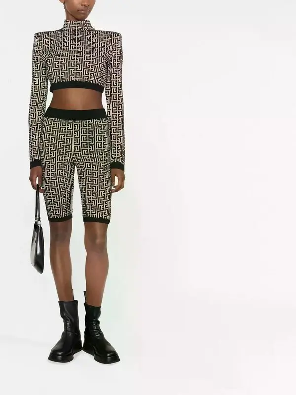 Balmain Monogram Knitted Shorts
