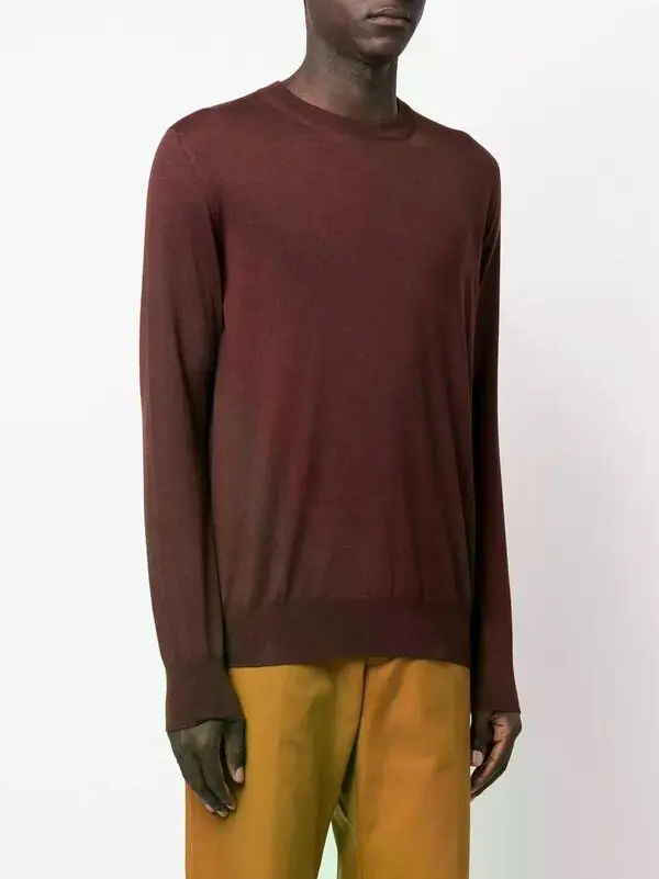 JIL SANDER Fine-knit Wool Jumper - Brown
