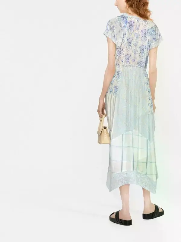 LoveShackFancy Patchwork Midi Dress