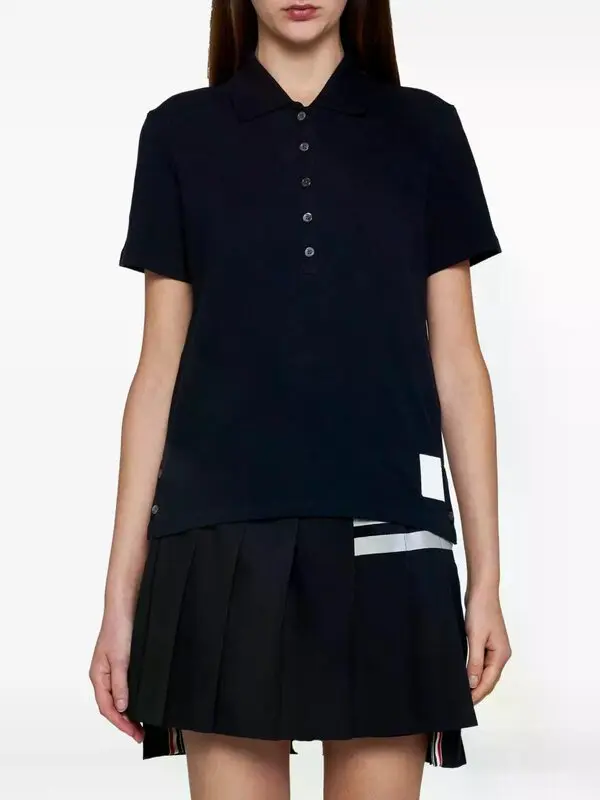 Thom Browne Stripe-trim Polo Top