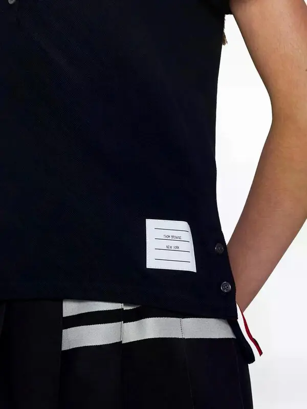 Thom Browne Stripe-trim Polo Top