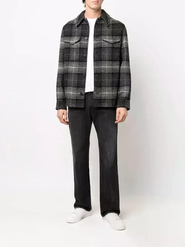 AMI Paris Checked Button-up Shirt Jacket