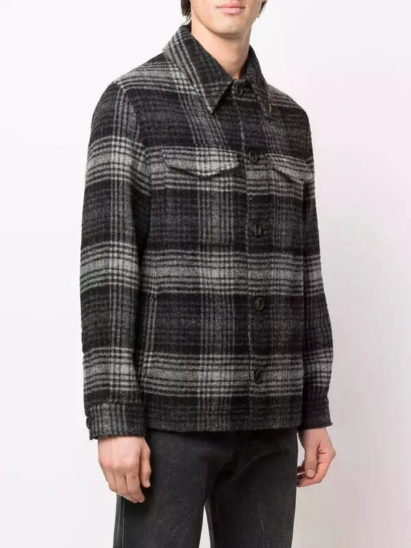 AMI Paris Checked Button-up Shirt Jacket