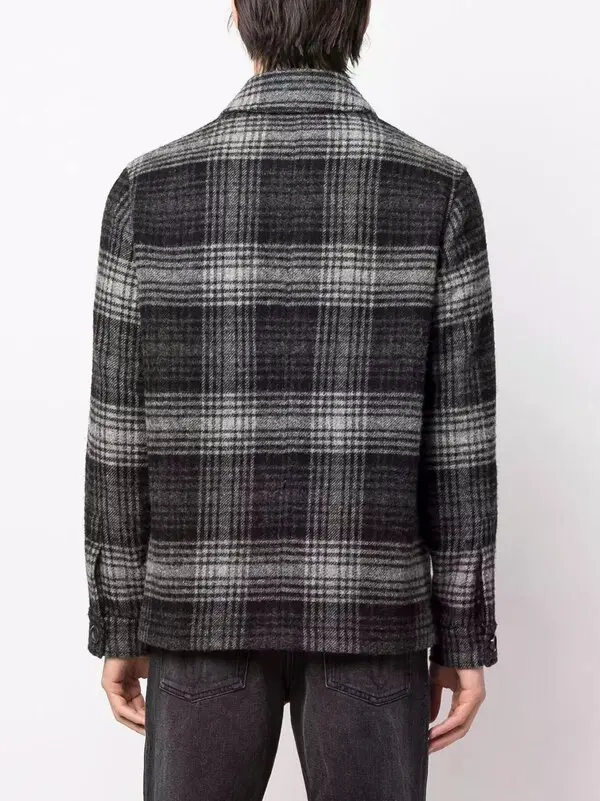 AMI Paris Checked Button-up Shirt Jacket