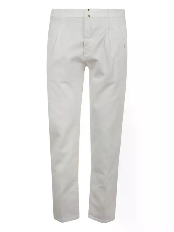 Incotex Logo-patch Trousers - White