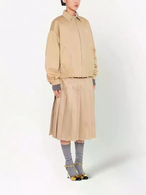 Miu Miu Oversized Cotton Blouson Jacket