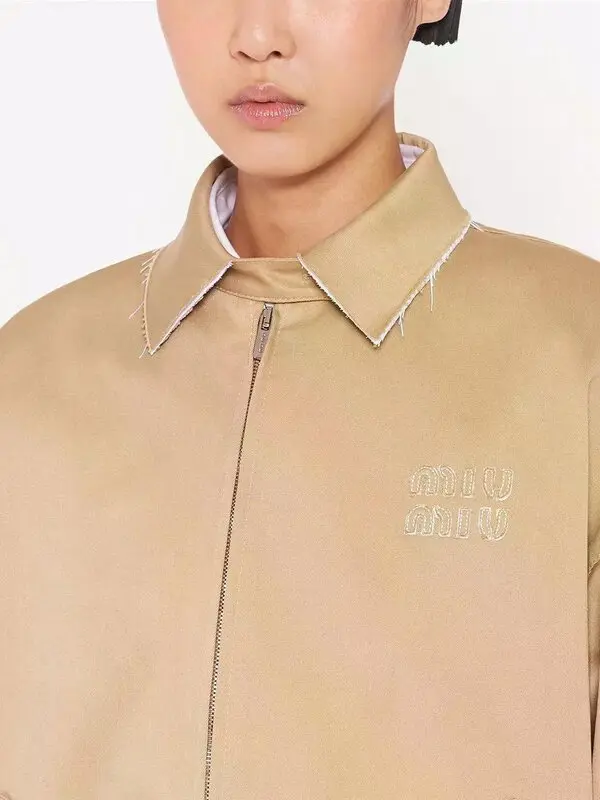 Miu Miu Oversized Cotton Blouson Jacket