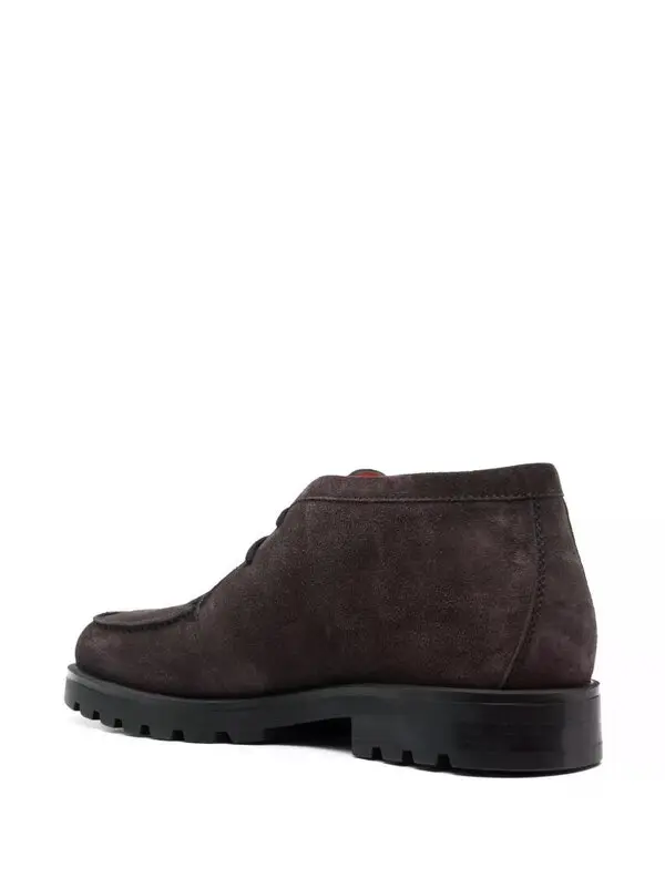 Santoni Rock Lace-up Suede Boots