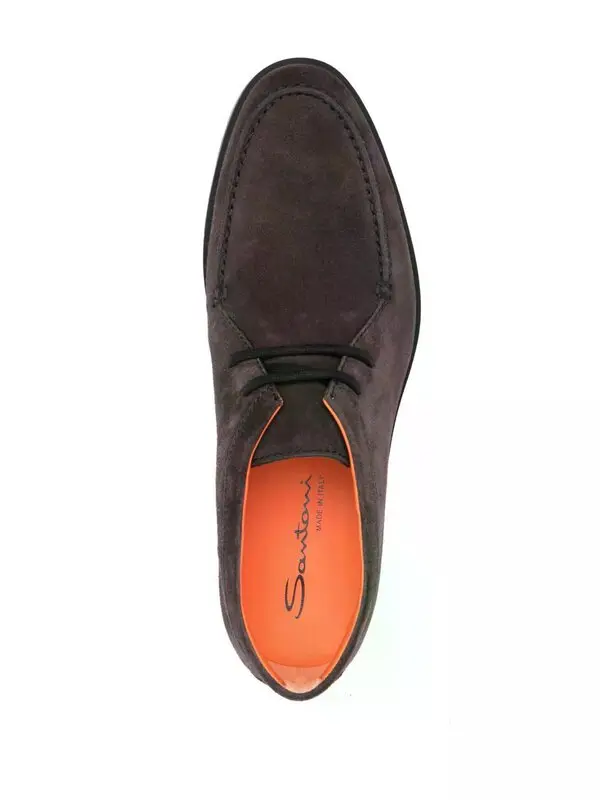 Santoni Rock Lace-up Suede Boots