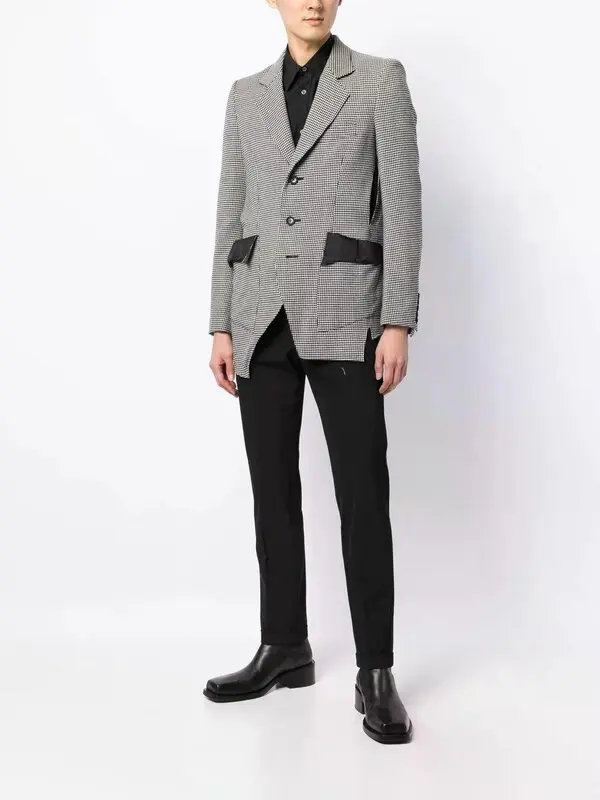 SULVAM Houndstooth Layered Blazer