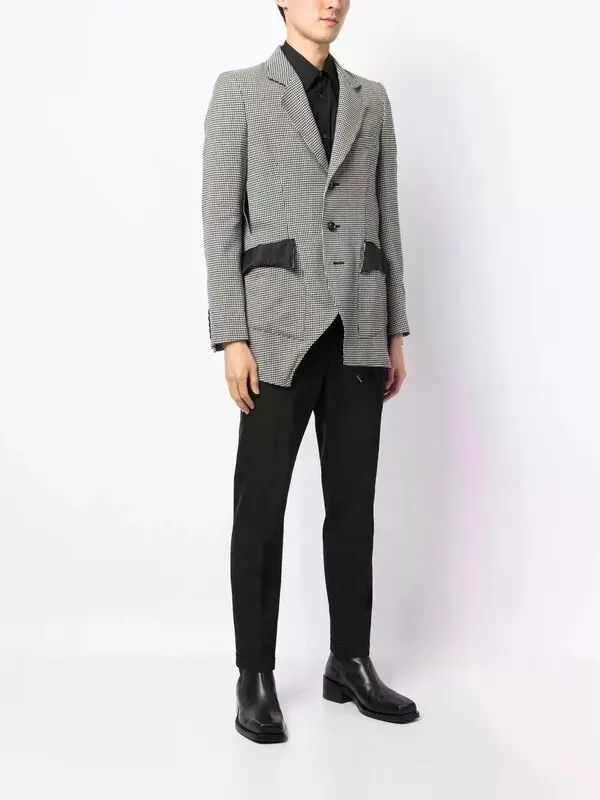 SULVAM Houndstooth Layered Blazer