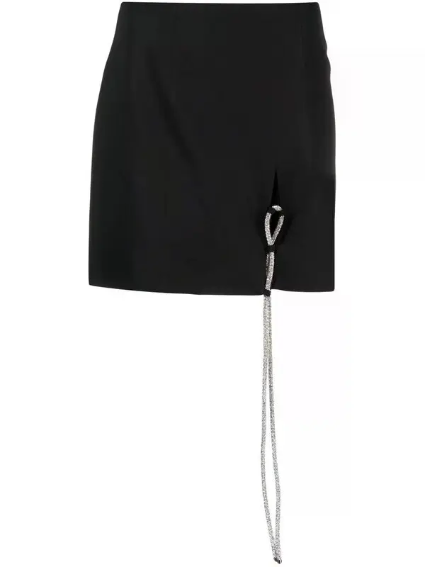Giuseppe Di Morabito Crystal Embellished Lace-up Mini Skirt - Black
