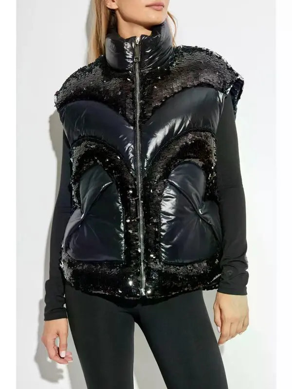 Khrisjoy Sequin-embellished Puffer Gilet - Black