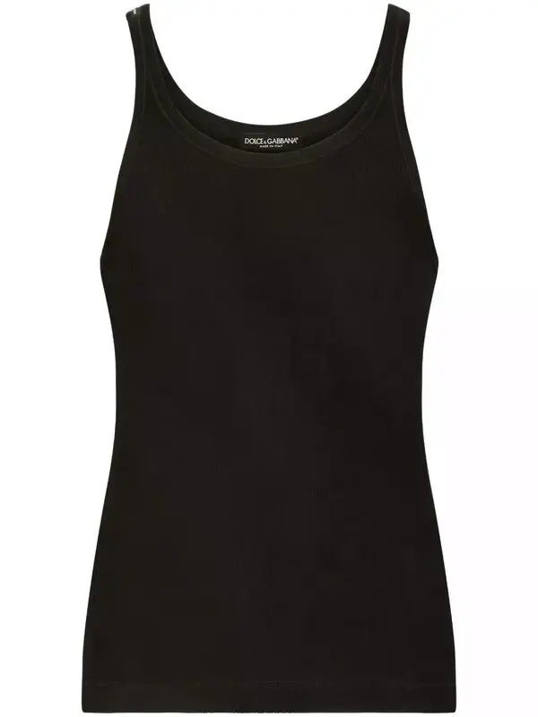 Dolce & Gabbana Fine-rib Tank Top - Black
