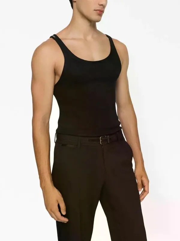 Dolce & Gabbana Fine-rib Tank Top - Black