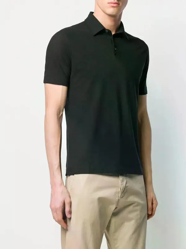ZANONE Basic Polo Shirt - Black