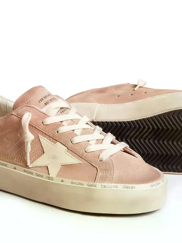 GOLDEN GOOSE Hi-star Star-patch Flatform Sneakers - Pink