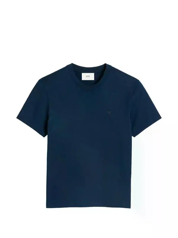 AMI Paris De Coeur Cotton T-shirt - Blue