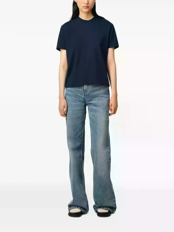 AMI Paris De Coeur Cotton T-shirt - Blue