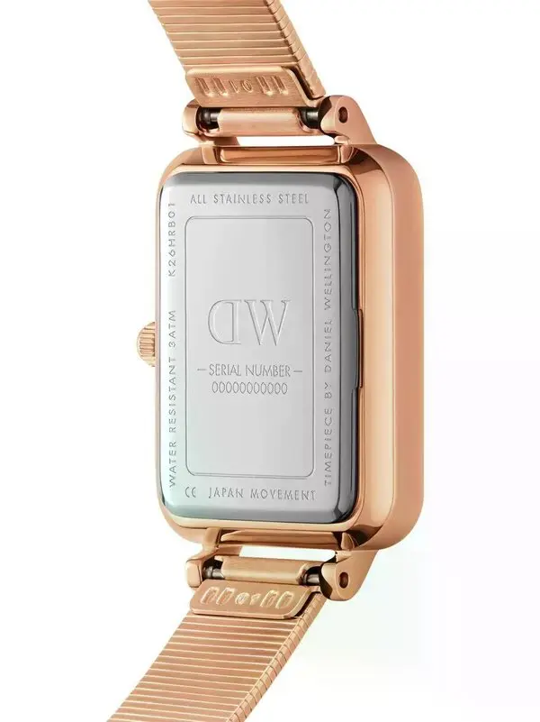 DANIEL WELLINGTON Quadro 20x26 Pressed Studio Watch - Black