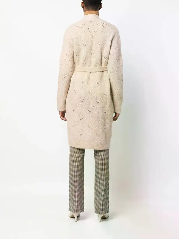Eleventy Belted Knit Cardigan