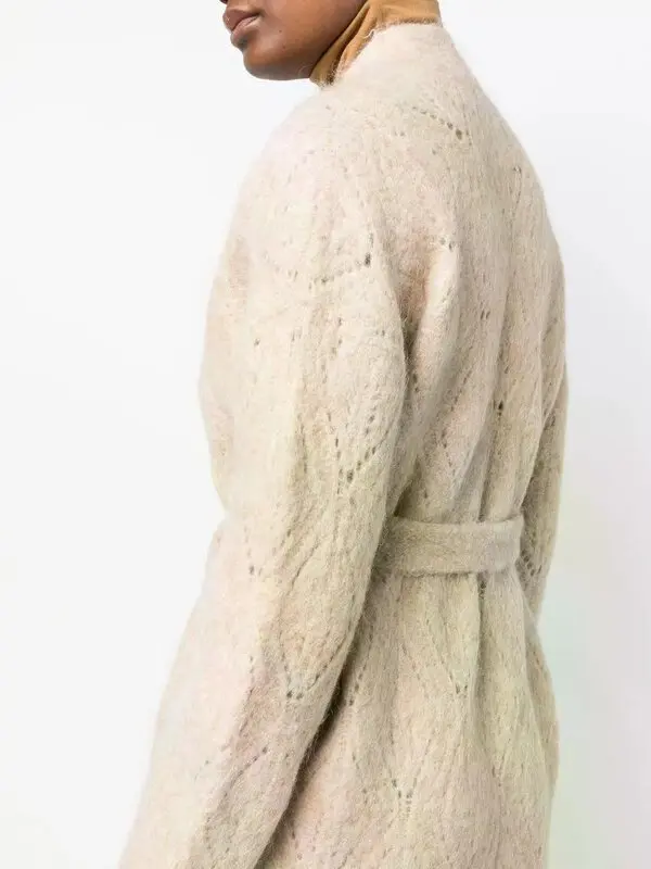 Eleventy Belted Knit Cardigan