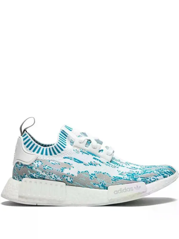 Adidas Nmd_r1 Primeknit Datamosh Sneakers - White
