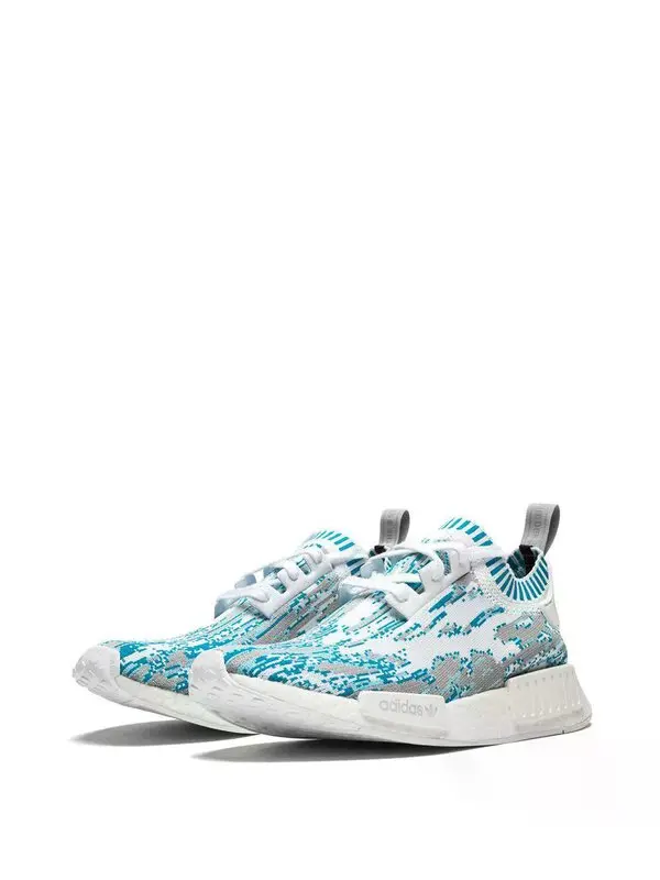 Adidas Nmd_r1 Primeknit Datamosh Sneakers - White