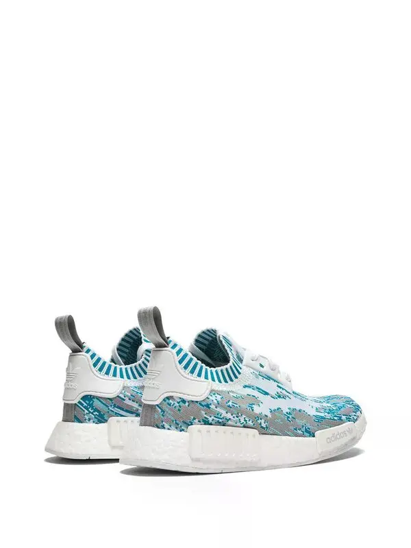 Adidas Nmd_r1 Primeknit Datamosh Sneakers - White
