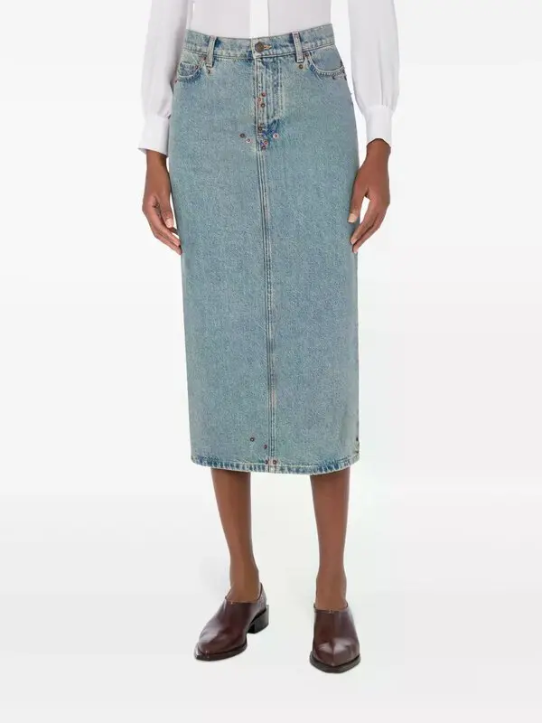 Moschino Mid-rise Denim Skirt
