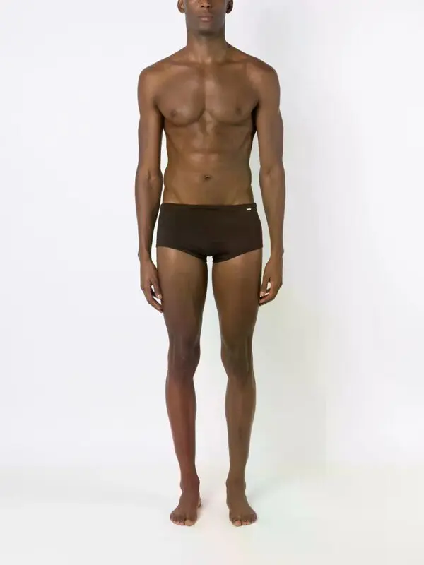 AMIR SLAMA Logo-plaque Swim Trunks