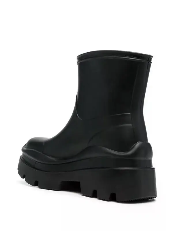 MSGM Logo-embossed Ankle Boots - Black