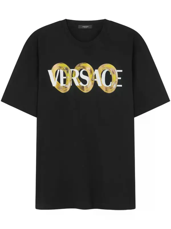 Versace Maxi Chain Logo-print T-shirt