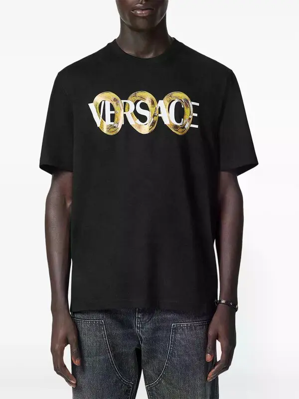 Versace Maxi Chain Logo-print T-shirt