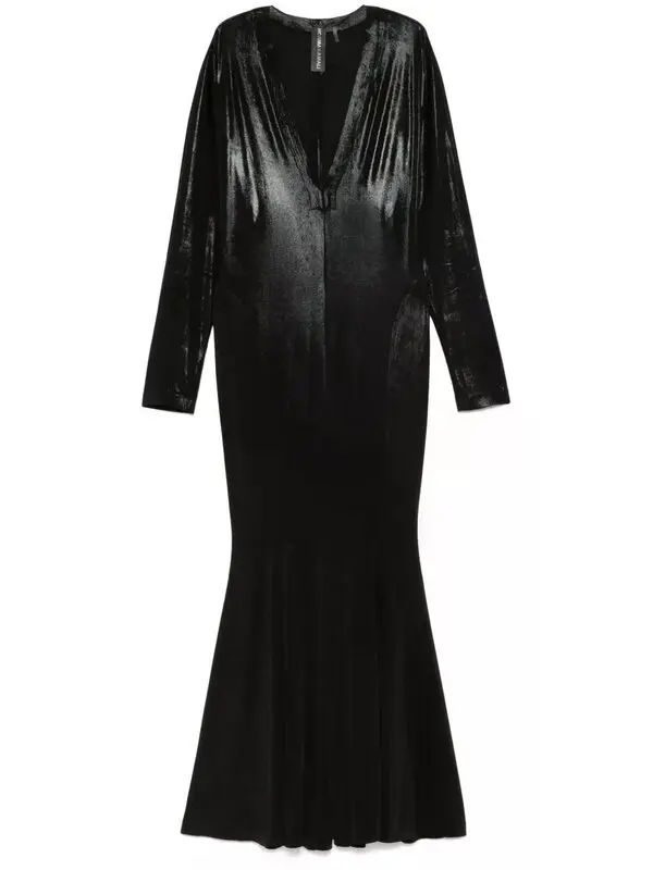 Norma Kamali V-neck Fishtail Dress