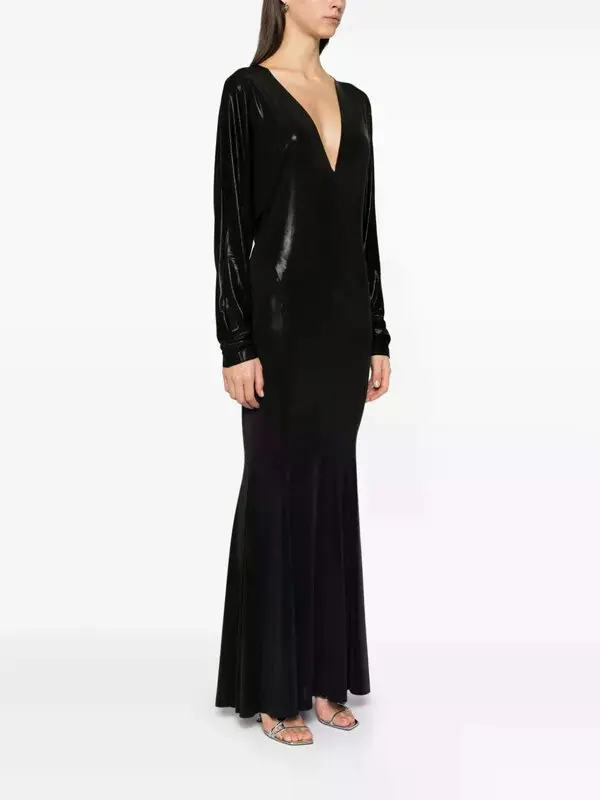 Norma Kamali V-neck Fishtail Dress