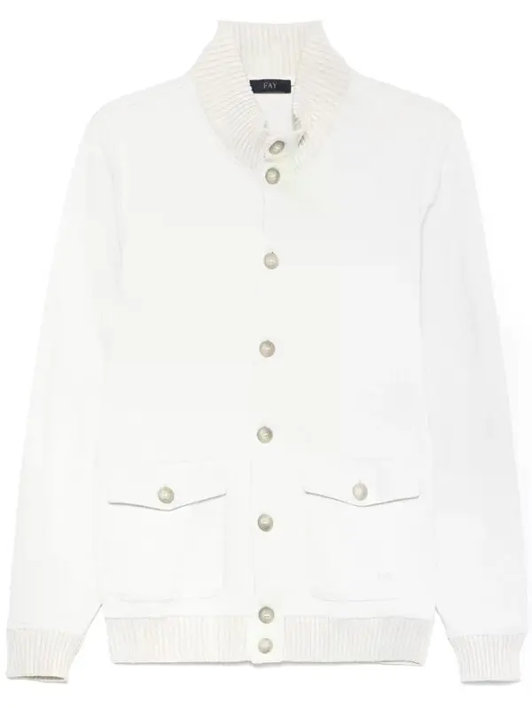 FAY Jersey Bomber Jacket - Neutrals