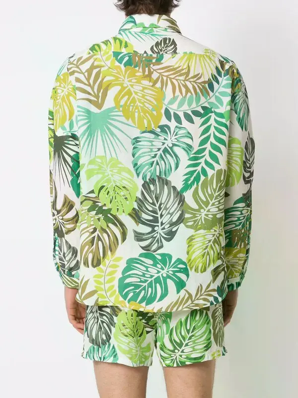 AMIR SLAMA Leaf Print Shirt
