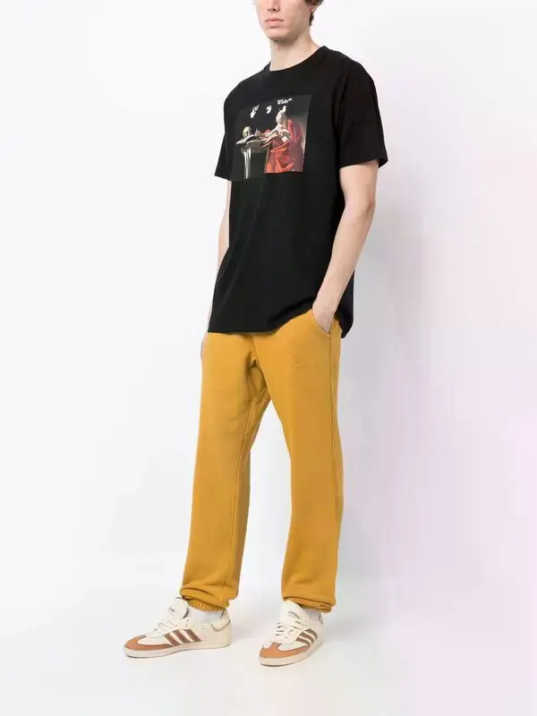 Rhude Embroidered-logo Drawstring Track Pants - Yellow
