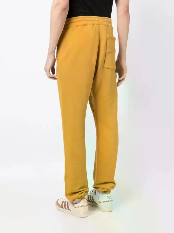 Rhude Embroidered-logo Drawstring Track Pants - Yellow