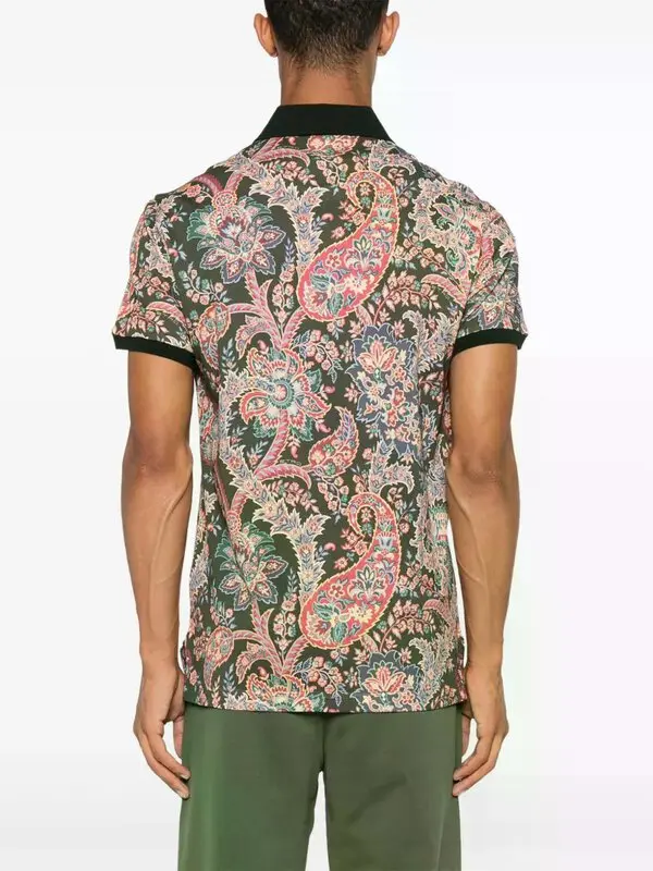 Etro Paisley-print Polo Shirt - Green