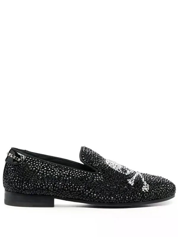 Philipp Plein Embellished Skull Moccasins