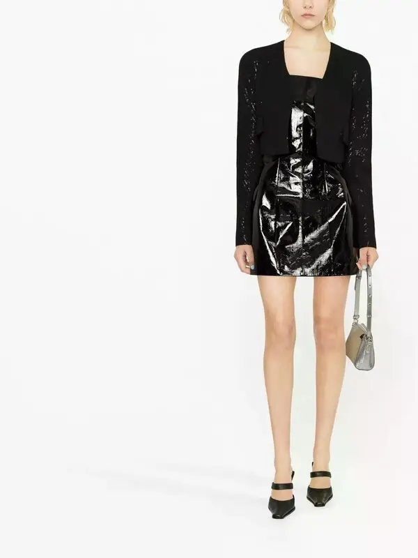 THE MANNEI Terras Sequined Cropped Blazer